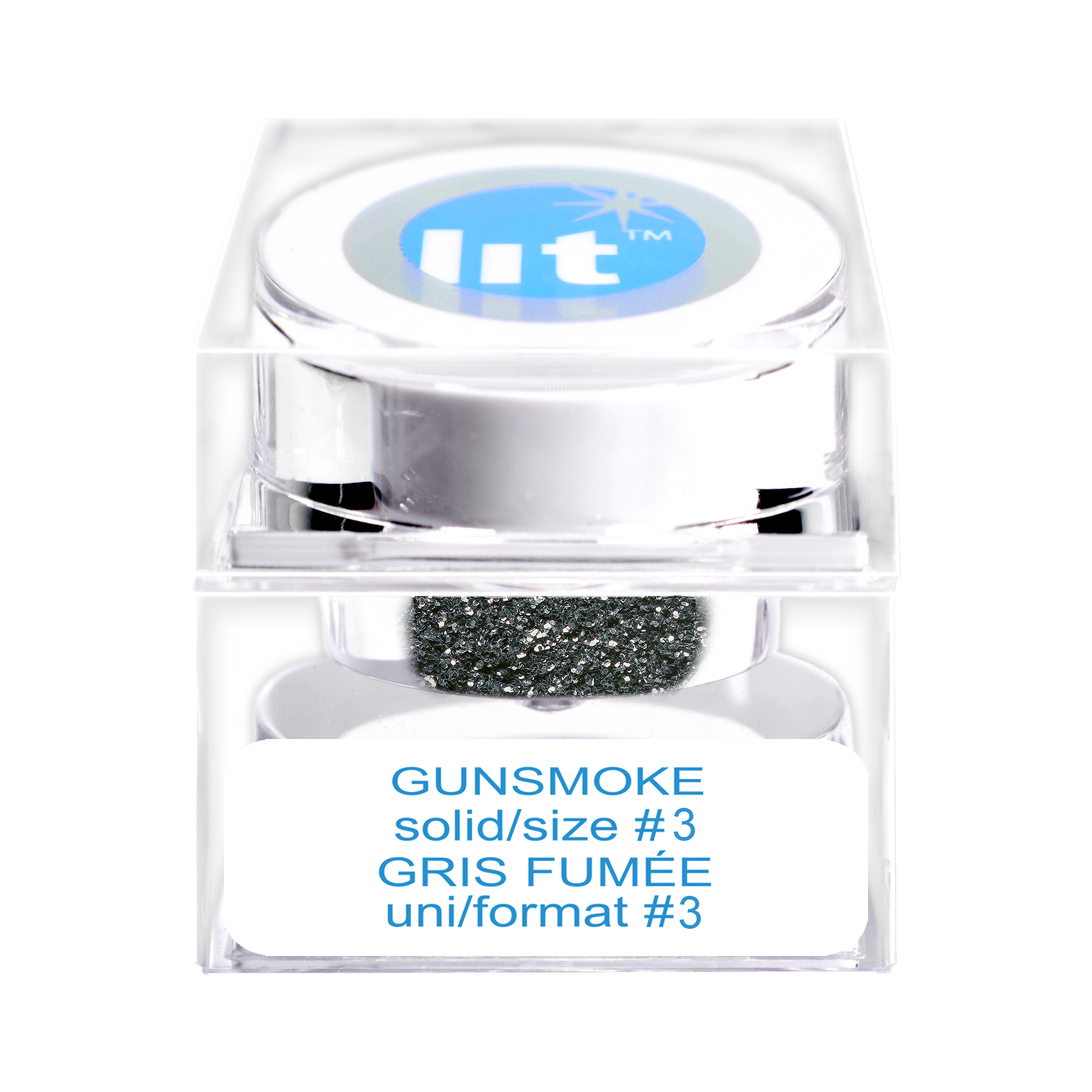 Glitter Makeup | Grey Glitter | Gunsmoke – Lit Cosmetics